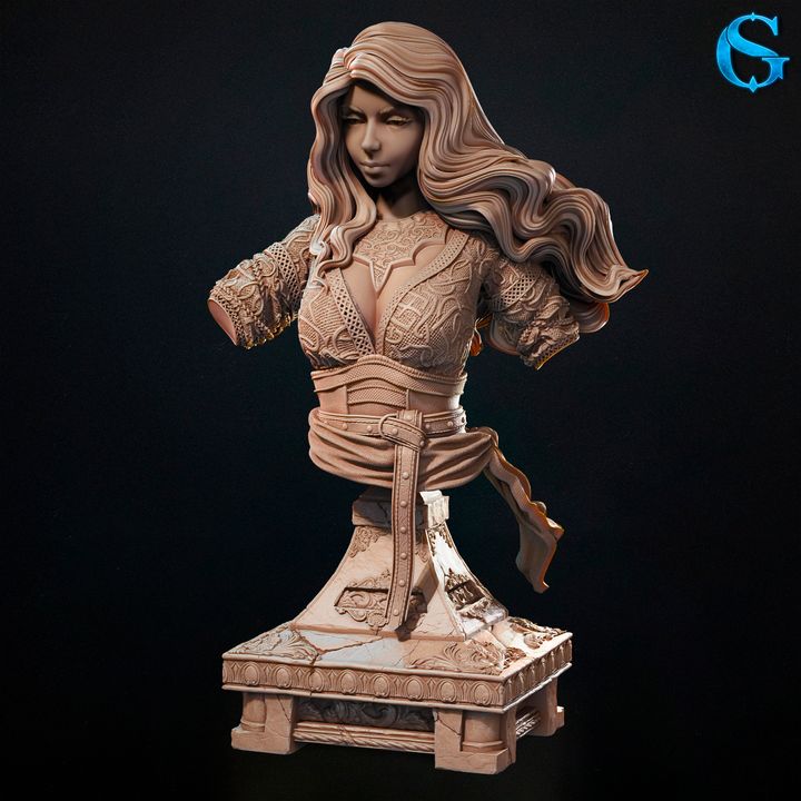3D Printable Bust Randomina - Female Human Chaos Sorceress | Pre-Supported by SolGood Fantastic ...